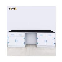 China Anti Alkali Polypropylene Lab Bench Workstation With Socket Accessories for sale