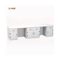 China Island Polypropylene Lab Bench With Ceramic Tabletop Customizable Cabinet for sale