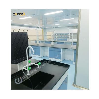 China Customized Blue Lab Island Bench With Storage Personalized Drawers for sale