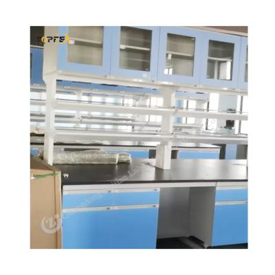 China Steel-wood Lab Island Bench In Grey Or Customized Color With Customizable Number Of Doors for sale