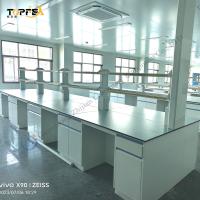 China Functional Lab Space With  Lab Island Bench Customizable Handles for sale