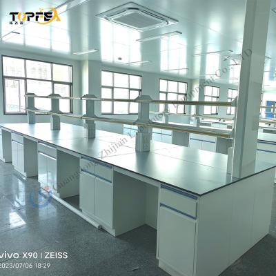 China Functional Lab Space With  Lab Island Bench Customizable Handles for sale