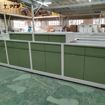 중국 쉬운 설치 실험실 벽 벤치 실험실 작업에 대한 현대적인 솔루션 판매용