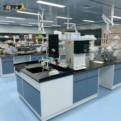 China Bancos de trabajo de laboratorio negros con cajones 200-500 kg Capacidad de carga y personalizables en venta