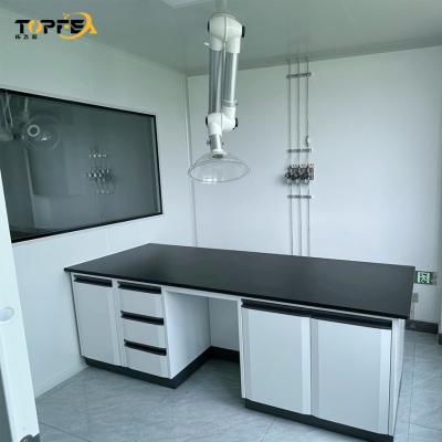 中国 長さ1500*850mm、カスタムハンドル付きの2ドア付きカスタマイズされた実験室アイランドベンチ 販売のため