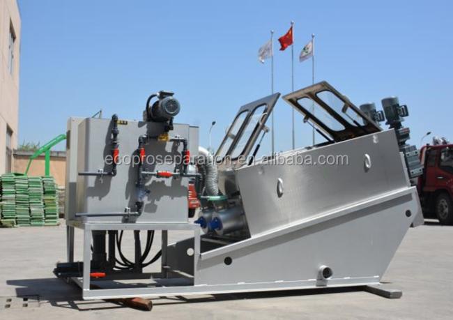 Screw Press Sludge Dewatering Machine operation diagram