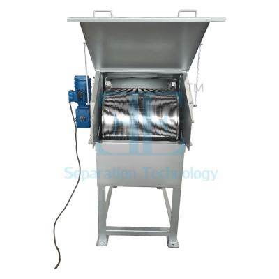 China 0.75kw SUS304 Rotary Drum Screening Machine DN350 Outlet Flange Te koop