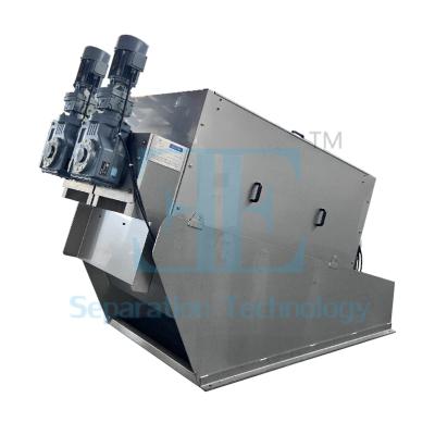 China Industrie-Schraubpresse-Schlammentwässerungsmaschine 10-150 m3/h Kapazität zu verkaufen