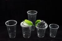 China Clear 100% Compostable PLA Cups 24 Ounce 90mm Disposable for sale
