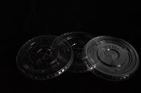 China Flat 90mm Cold Drink PLA Lids Disposable Transparent for sale