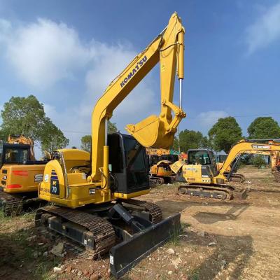 China 7 ton Komatsu Pc70 Gebruikte Komatsu Graafmachine Wiel Crawler 48,5kW Te koop