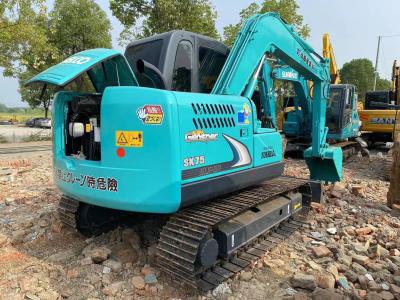 Cina SK75 Crawler usato Kobelco escavatore con secchio 0.4m3 7T in vendita