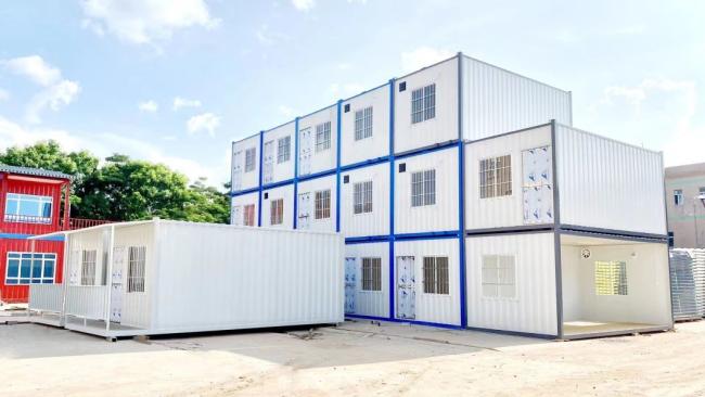 New Technology Container Office Steel Structure Frame Welded Flat Pack Container House as Dormitory