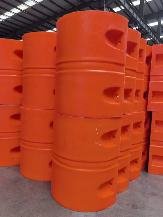 Yellow/Orange High Density PU Foam Filled PE Floater for Dredging Pipeline