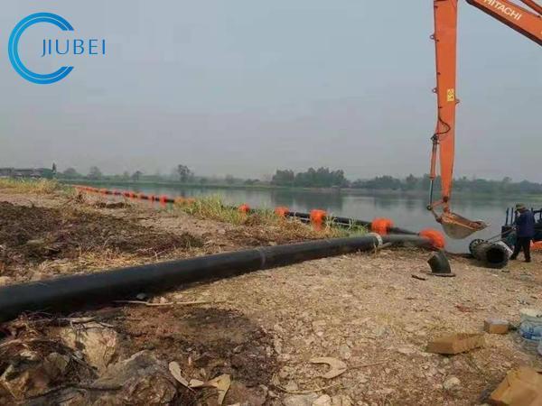 Yellow/Orange High Density PU Foam Filled PE Floater for Dredging Pipeline
