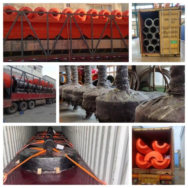 High Quality Polyethylene Pontoon Floating Barrier Buoy Dredging Marine Pipe Floats