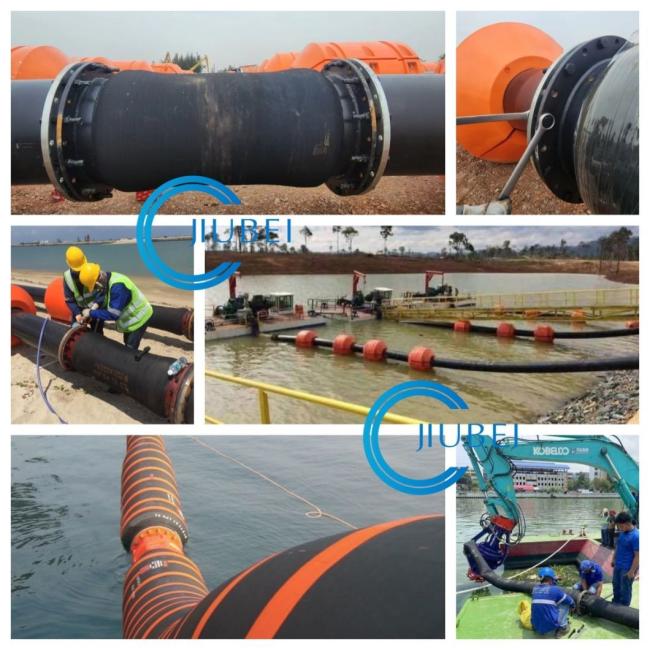 HDPE PE 100 High Density Polyethylene Floating Water Mud Slurry Sand Gas Oil Dredging Dredge Dredger Mining Supply Plastic Pipe