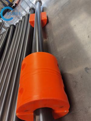 China Floater de tubería HDPE lleno de espuma de PU con 35 kg/cubo Densidad de PU en el interior y 8 mm de cáscara exterior en venta