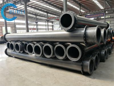 China Conexão de flange de aço Tubo de dragagem UHMWPE pesado para areia/sorrento/lodo/bacias de minas à venda