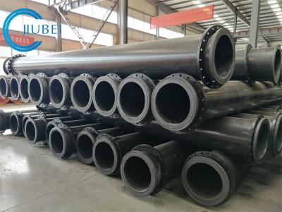 China Conexão de flange de aço Tubo de dragagem UHMWPE pesado para areia/sorrento/lodo/bacias de minas à venda