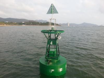 China 35 kg/cube Binnen PU aangepaste stalen navigatieboei met zonnelicht en aanpassing Te koop