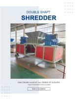 China Industrial Two Shaft Shredder 55-160kW for Wood Pallet Waste Clothes Processing for sale