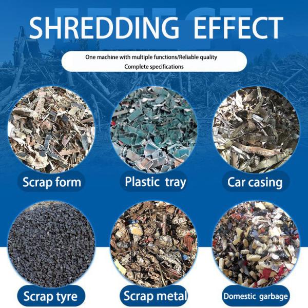 Quality Industrial Solid Waste Crushing Equipment Scrap Leather Color Steel Shingle for sale