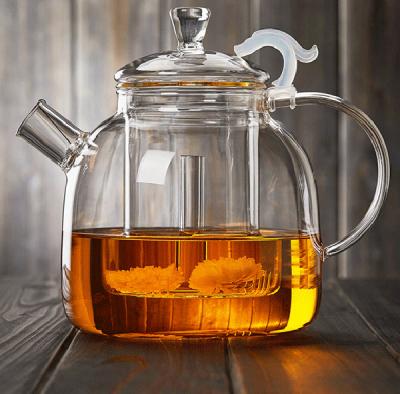 China Hot Selling Ultra Clear Pyrex Stovetop Heat Resistant Glass Teapot for sale