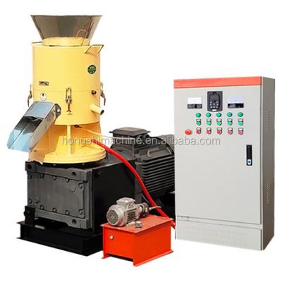 China Flat Die Fuel Hay Rice Husk Chips Grass Biomass Sawdust Wood Pellet Machine for sale