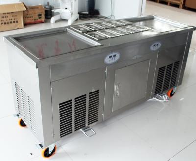 China Double pan fried ice cream rolled machine for sale