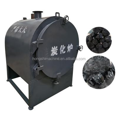 China Horizontal Type Wood Log Carbonization Stove Bamboo Charcoal Carbonizer Furnace Oven for sale