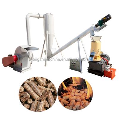 China High quality flat die wood sawdust pellet making machine,biomass wood pellet production line for sale