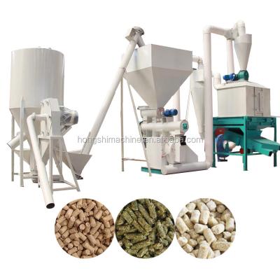 China High quality animal feed pellet machine,complete small animal feed pellet production line for sale
