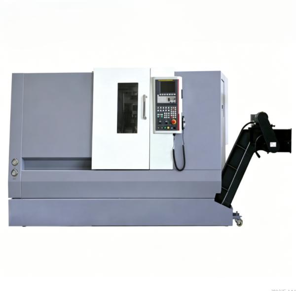 Quality 42Nm Dual Spindle Automatic Slant Bed CNC Lathe Turret 500mm Turning Length for sale