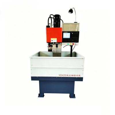 China 420 Dual-Spindle CNC Drilling Tapping Milling Machine, Max M12 Tapping for sale