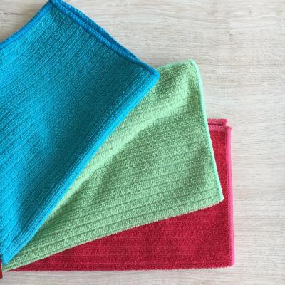 China White 100% polyester microfiber single side design towel for sale