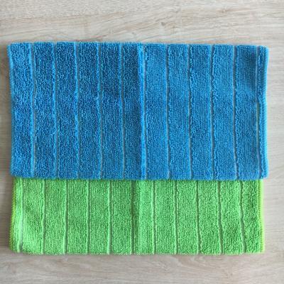 China 80% polyester  20% polyamide high quality kitchen towels clean wipes 3cm strip design for sale