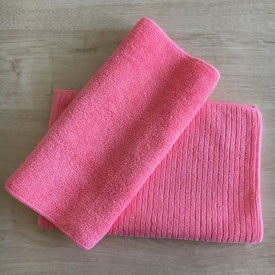 China Pink double side 100%polyester absorbing water towels  in Kitchen made in China for sale