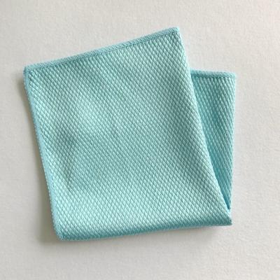 China 80% polyester 20% polyamide diamond window glasses cleaning towels for sale