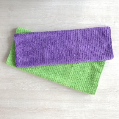 China Hot saled common stripe big size microfiber 100% polyester absorbing easy washing wipes for sale