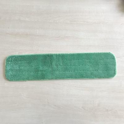 China 100% polyester absorb water flat mop  house keeping wet mop Chinese suppiler with scrape for sale