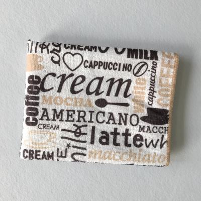 China Printed white ground kitchen cleaning microfiber cloth，100% polyester absorbent water tea towel for sale