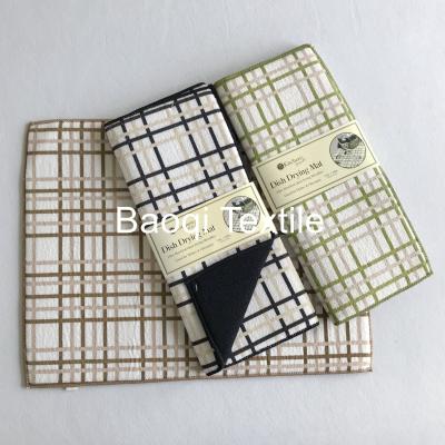 China 100% polyester super absorbent water microfiber printed kitchen mat ,washable pad for sale
