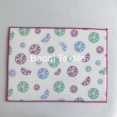 China ECO-friendli  super absorbent water microfiber printed kitchen mat customized washable pads for sale