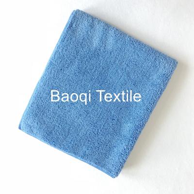 China Blue color kitchen dish towels , car drying towel,thick double sides microfibe100% polyester car drying fabric for sale