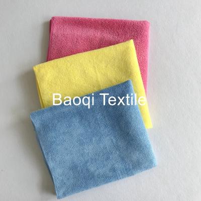 China 3pcs set yellow kitchen towels , drying towel,microfibe dish rags，size 30*30cm 100% polyester kitchen drying fabric for sale