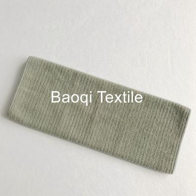 China Grey popular solid single stripe dish rags microfiber tea towels wipes,single side kitchen cleaning rags size 30*30cm for sale