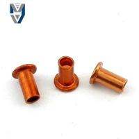 China semi tubular copper Rivets For customized for sale