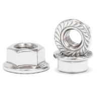 China Stainless steel Hexagonal Flange Nuts for sale