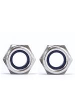 China Stainless steel Nylon Insert Hex Lock Nuts, Metric Inserted Locknut, Self-Locking for sale